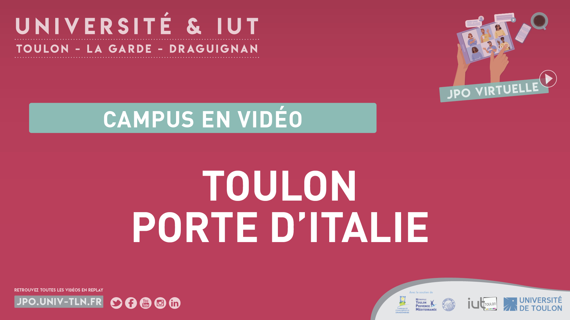 UTLN.Pod - Campus En Vidéo : Toulon Université De Toulon
